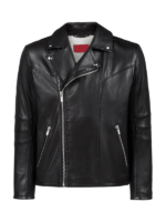 Highfield Black Leather Jacket | Black Leather Jacket | Black Biker Jacket
