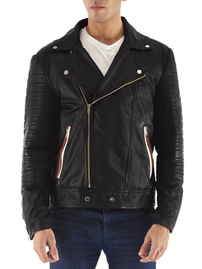 Highfield Black Leather Jacket | Black Leather Jacket | Black Biker Jacket